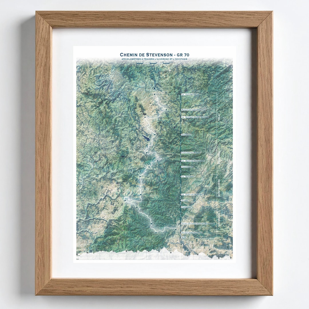 Stevenson Trail GR 70 Map – Artistic Map Plan | Wall Map Poster ...