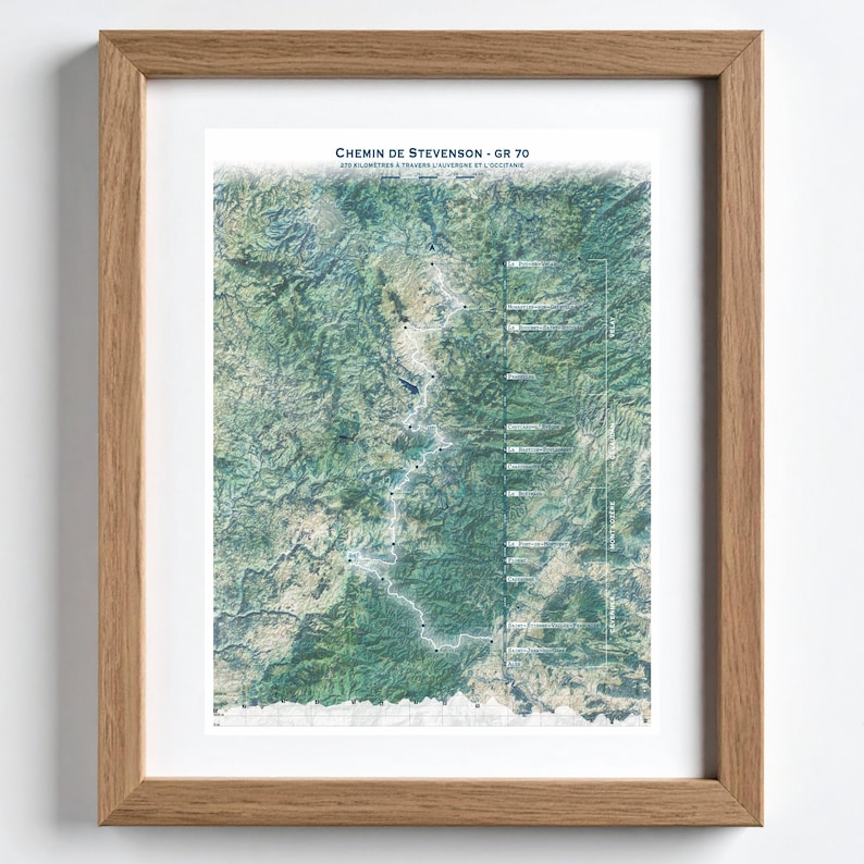 Stevenson Trail GR 70 Map – Artistic Map Plan | Wall Map Poster ...