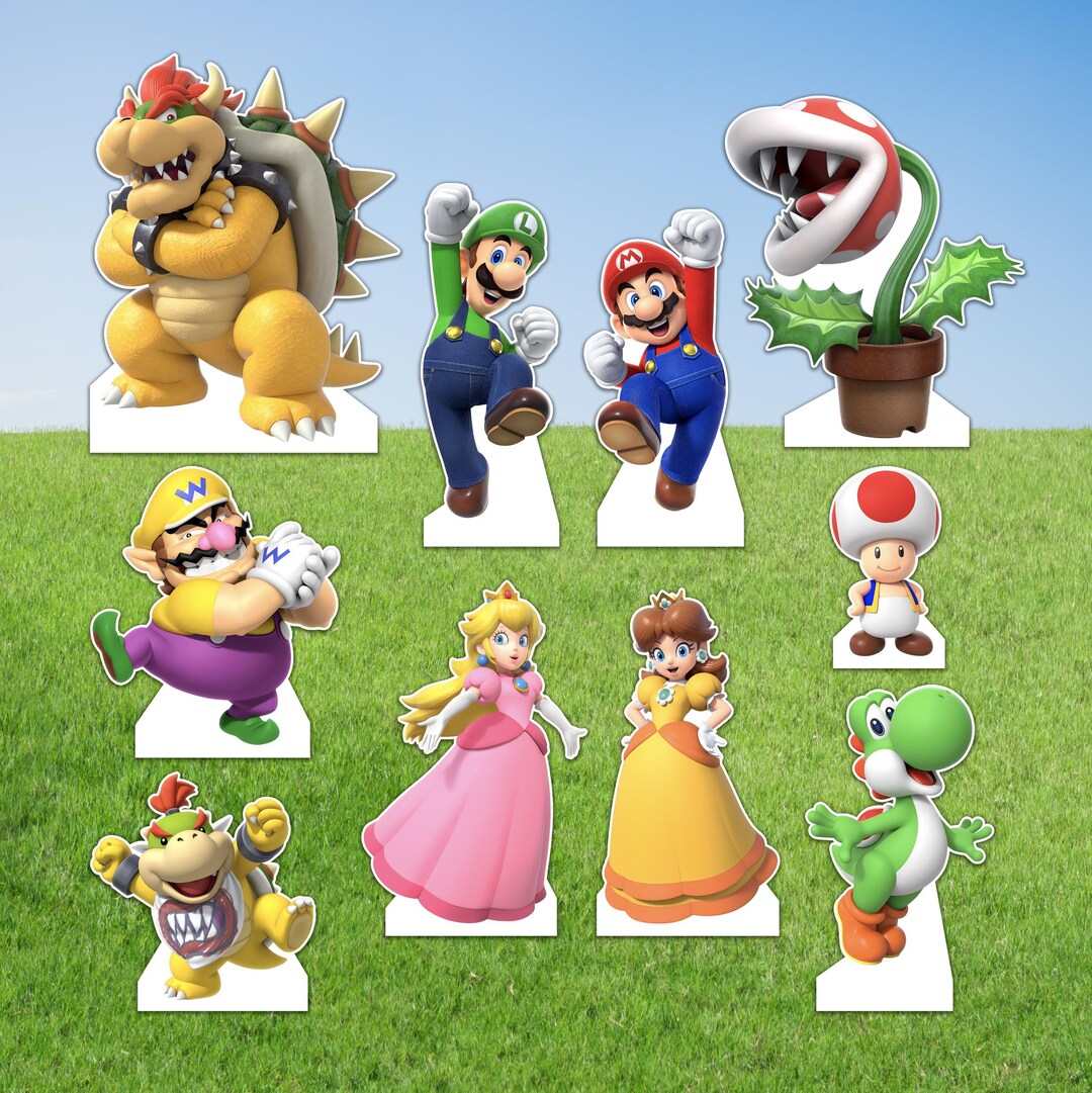 Super Mario Printable Life-size Character Cutouts 5ft PNG Digital ...