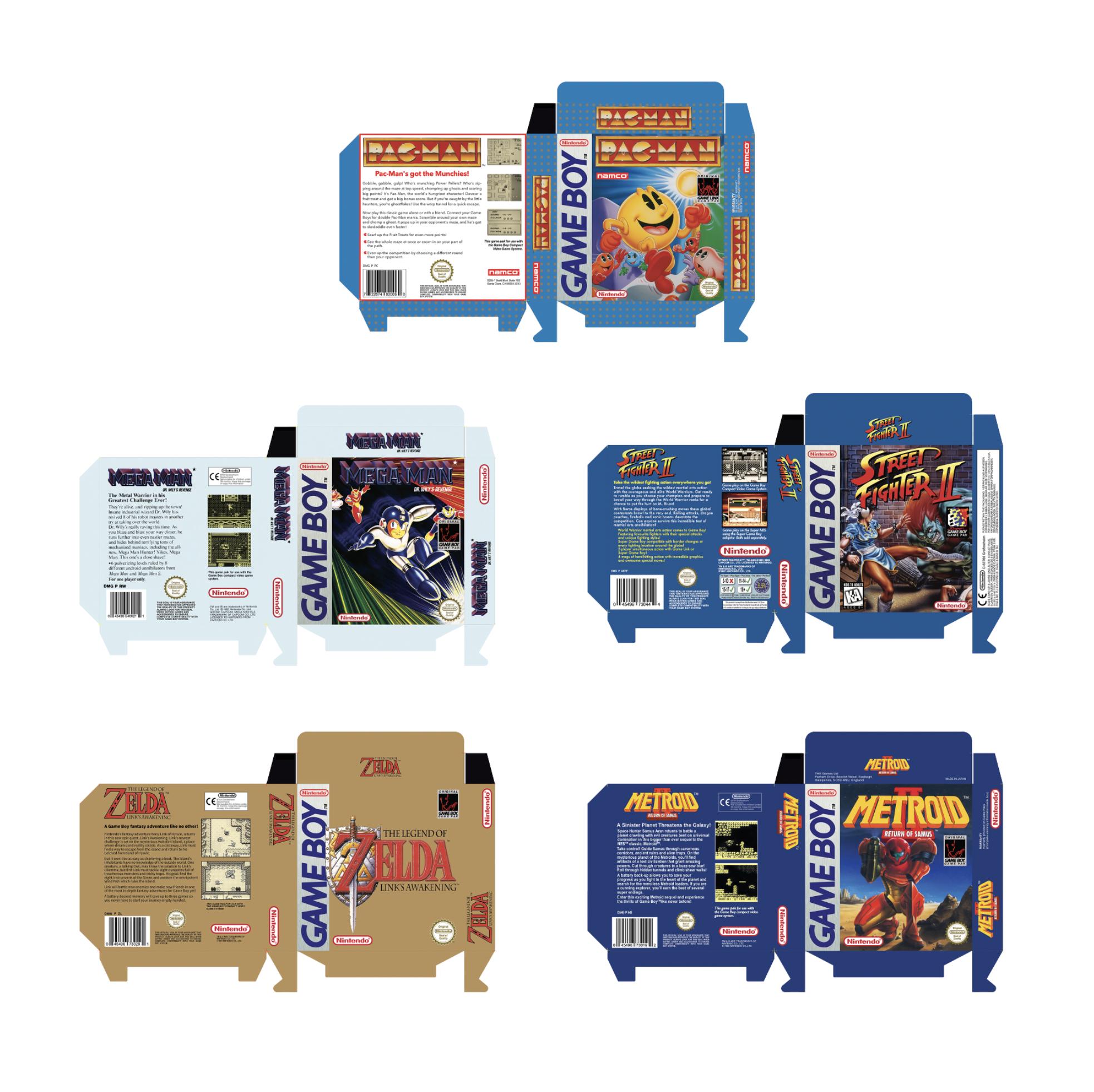 Printable Classic Gameboy Game Replacement Boxes - Digital Download - Etsy