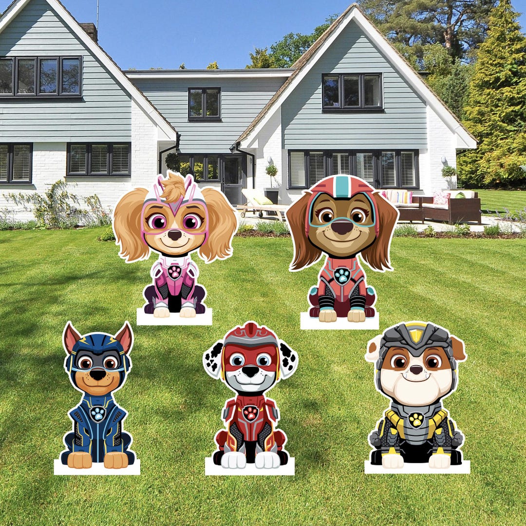 Paw Patrol Life-size Cartoon Character Cutouts PNG Digital Download - Etsy