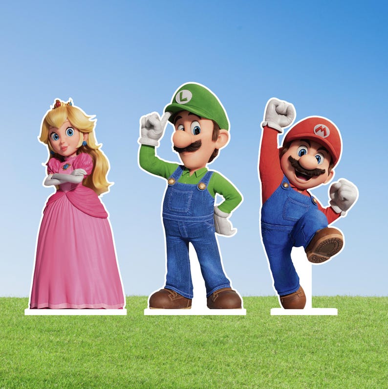 Super Mario 4ft Cutouts PNG Digital Download - Etsy