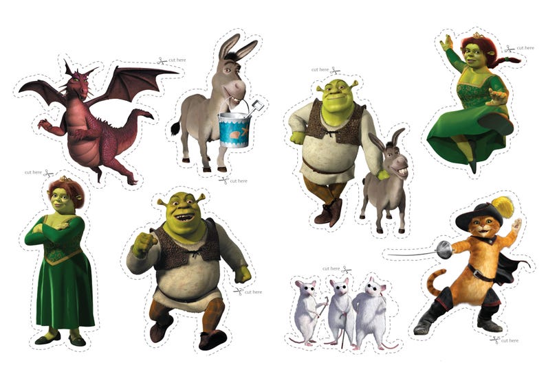 Shrek Party Bundle Printable Pngs Digital Download - Etsy