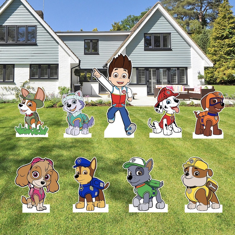 Paw Patrol Life-size Cartoon Character Cutouts PNG Digital Download - Etsy