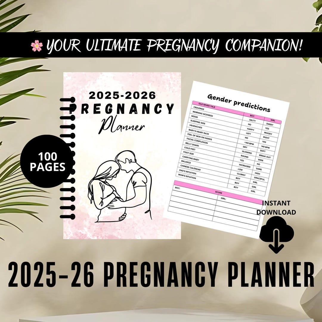 2025-2026 Pregnancy Planner, Expecting Mom Journal, Weekly Pregnancy ...