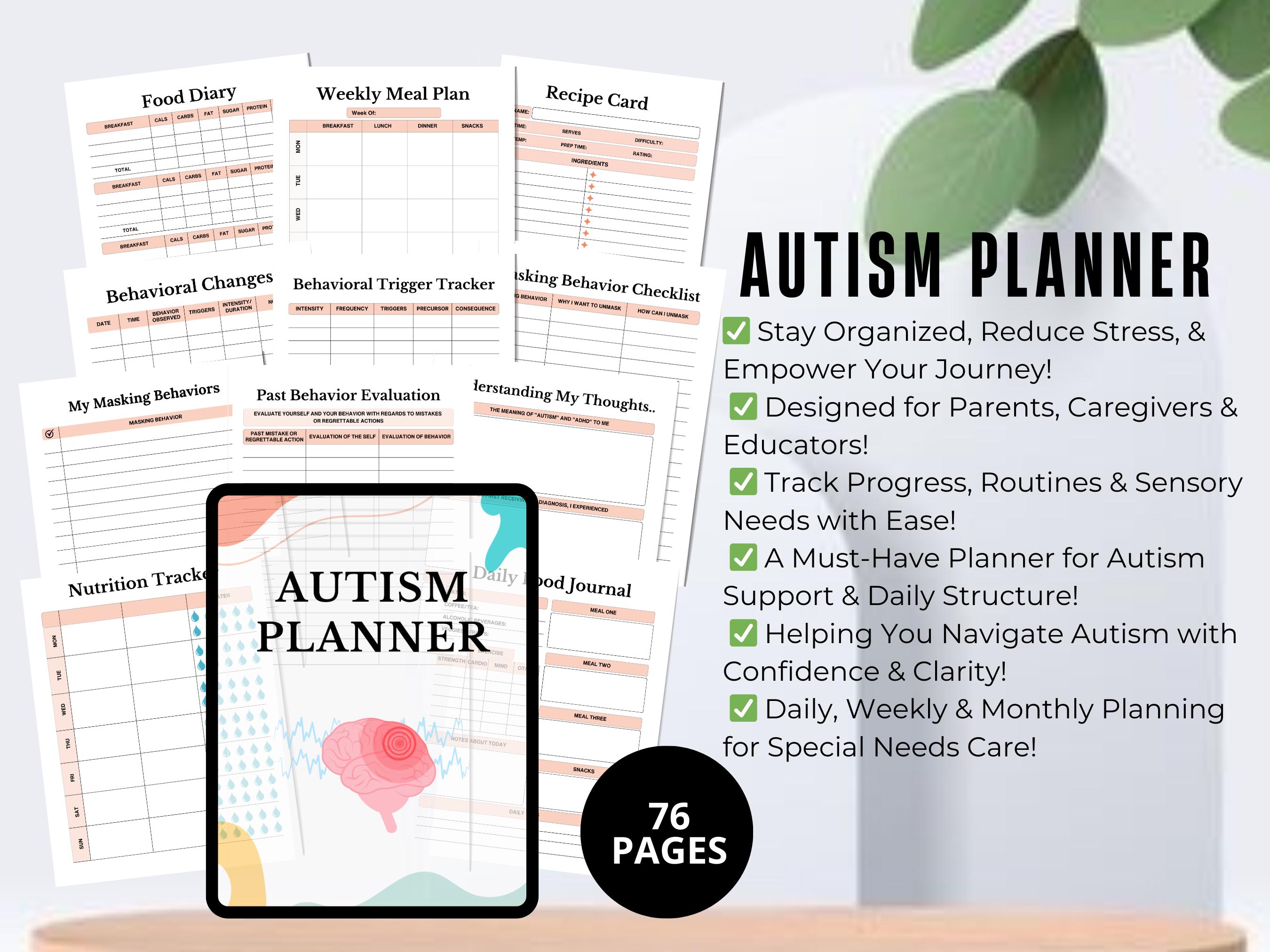 Autism Planner Printable, Daily Routine Planner for Autism, Visual ...