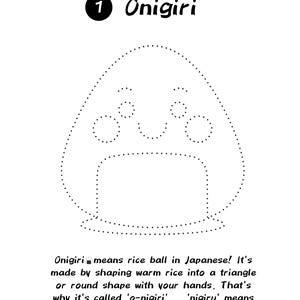 Kawaii Japanese Food Dot-to-dot Printable (PDF) - Etsy