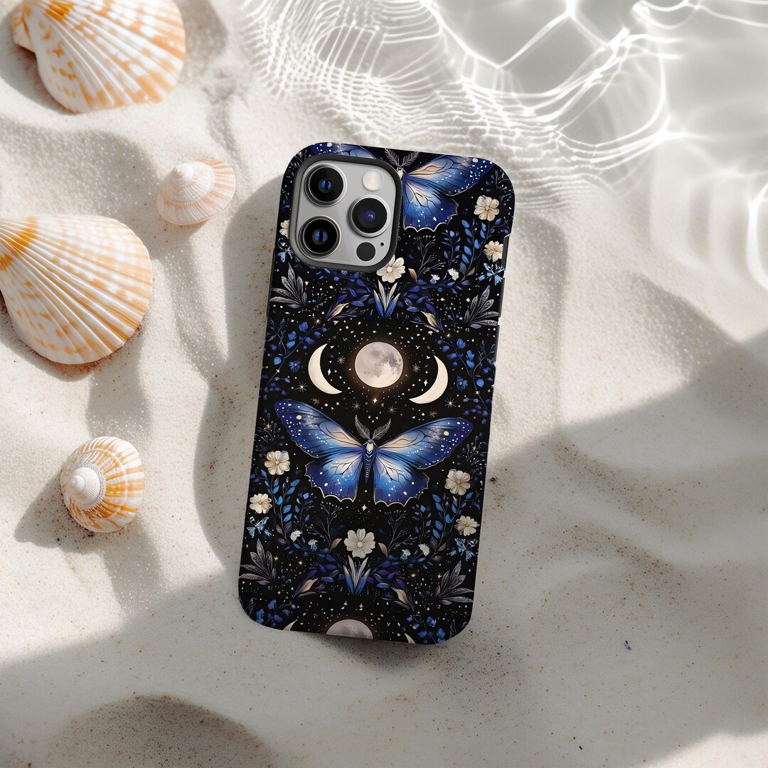 Luna Moth Gothic Witch Phone Case, Mystical Moon Butterfly Phone Cases ...