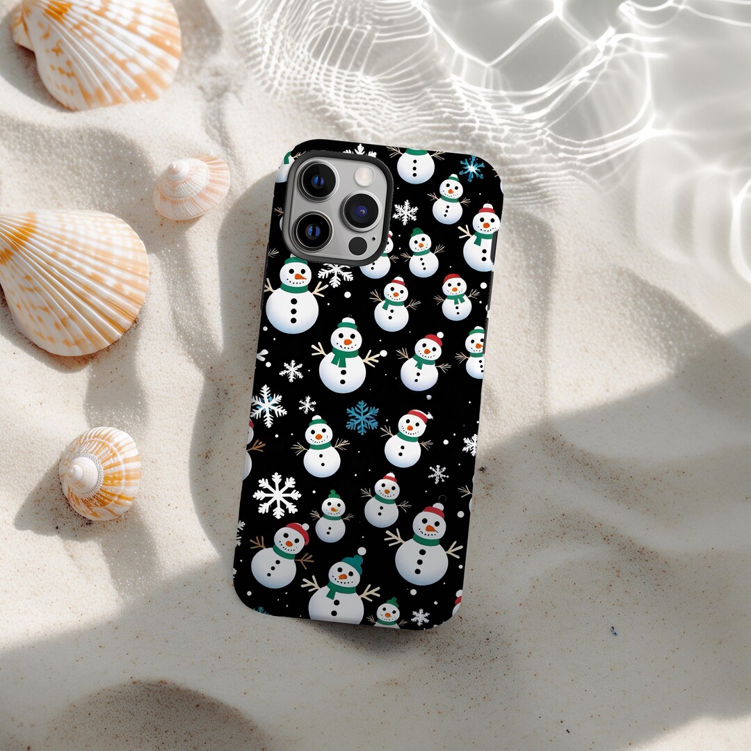 Xmas Phone Case Cute Snowman Cover, Snowman Christmas Phone Case, Cute ...