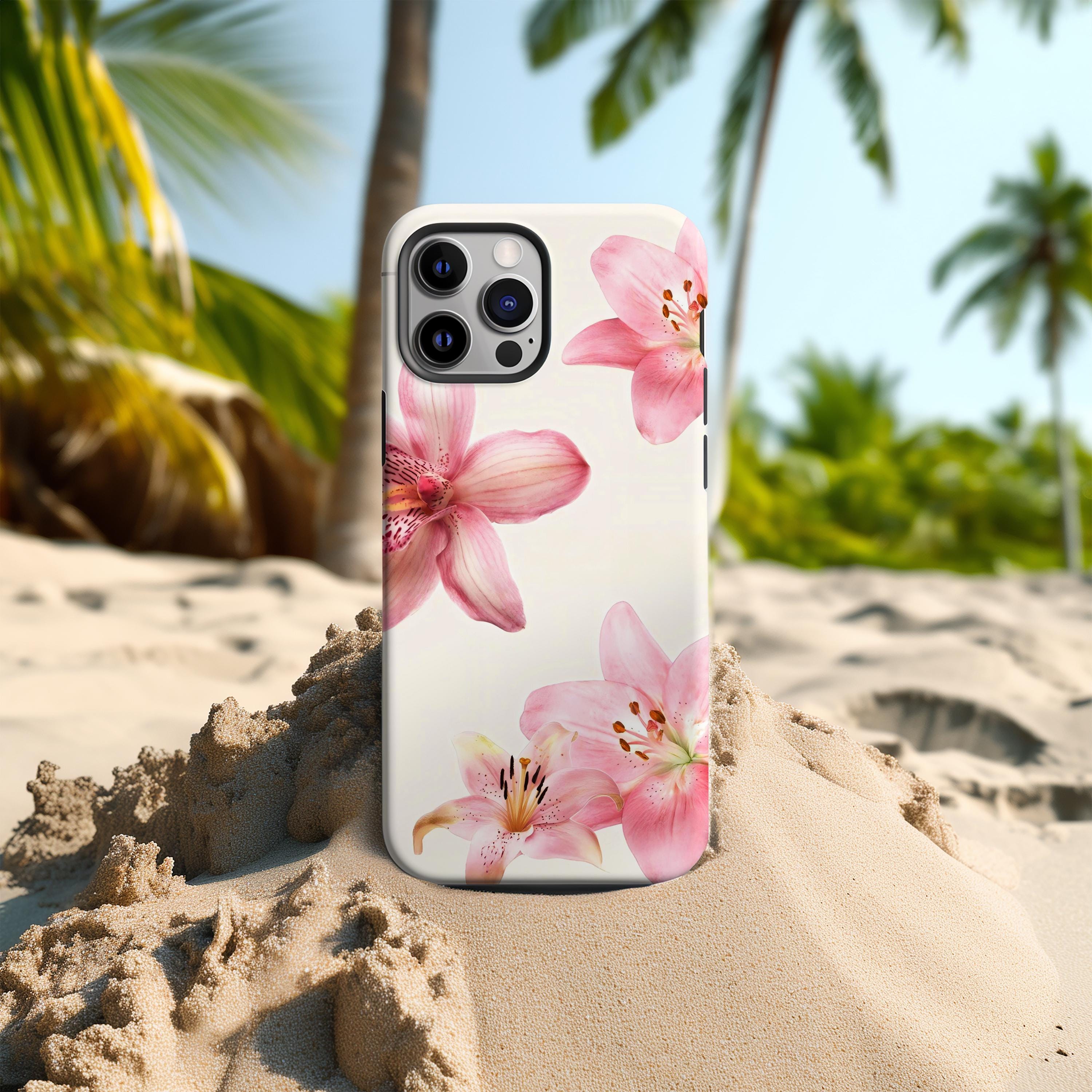 Pink Hibiscus Phone Case, Tropical Floral, Flower Print Cover, iPhone ...