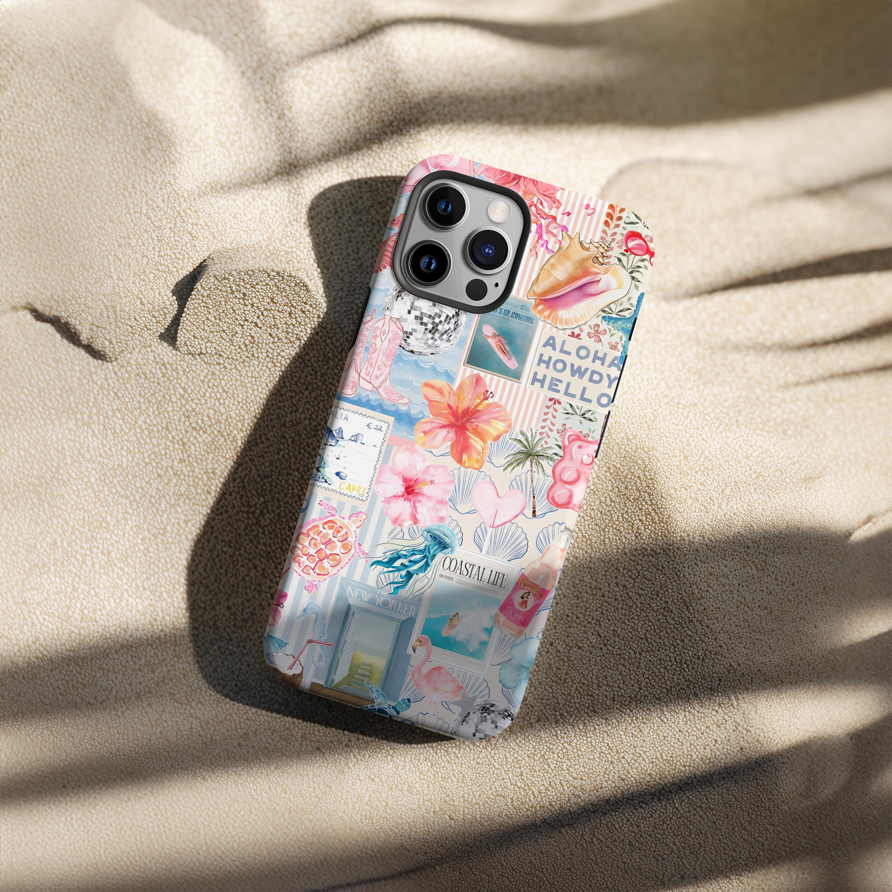 Beachy Blue Coquette Coastal Collage Preppy Cute Aesthetic Case, Summer ...
