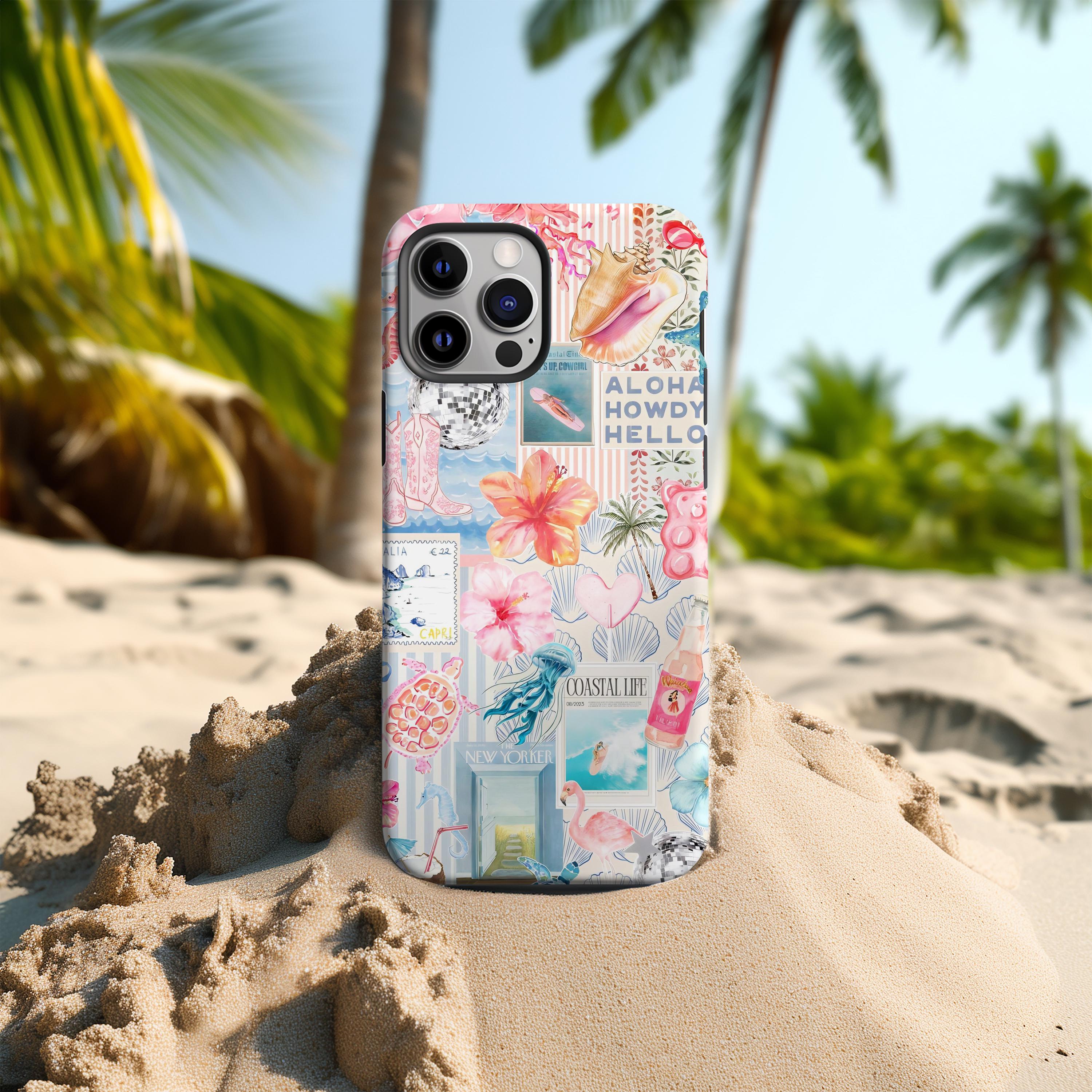 Beachy Blue Coquette Coastal Collage Preppy Cute Aesthetic Case, Summer ...