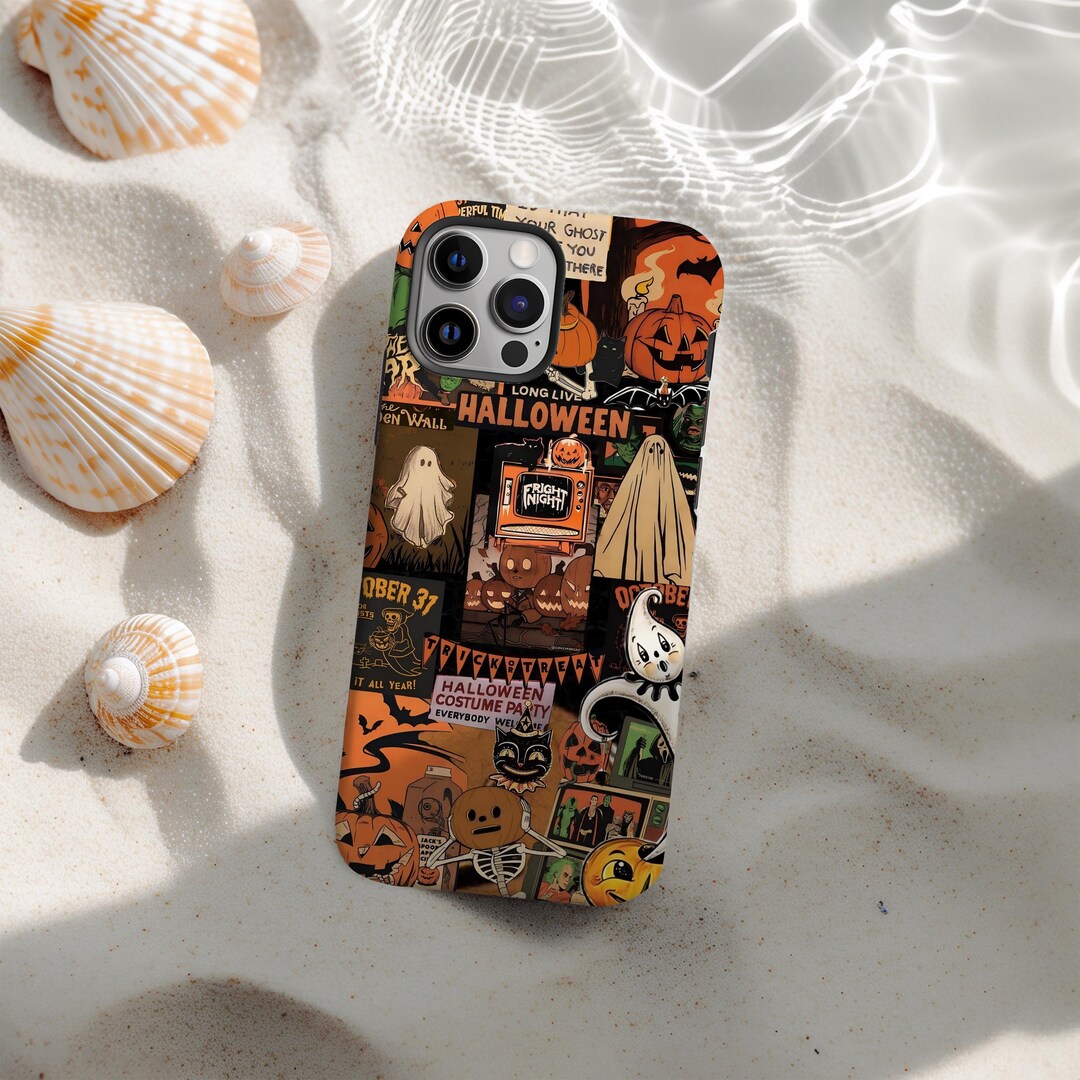 Halloween Phone Case, Ghosts, Pumpkins, Spooky Collage Horror Aesthetic ...