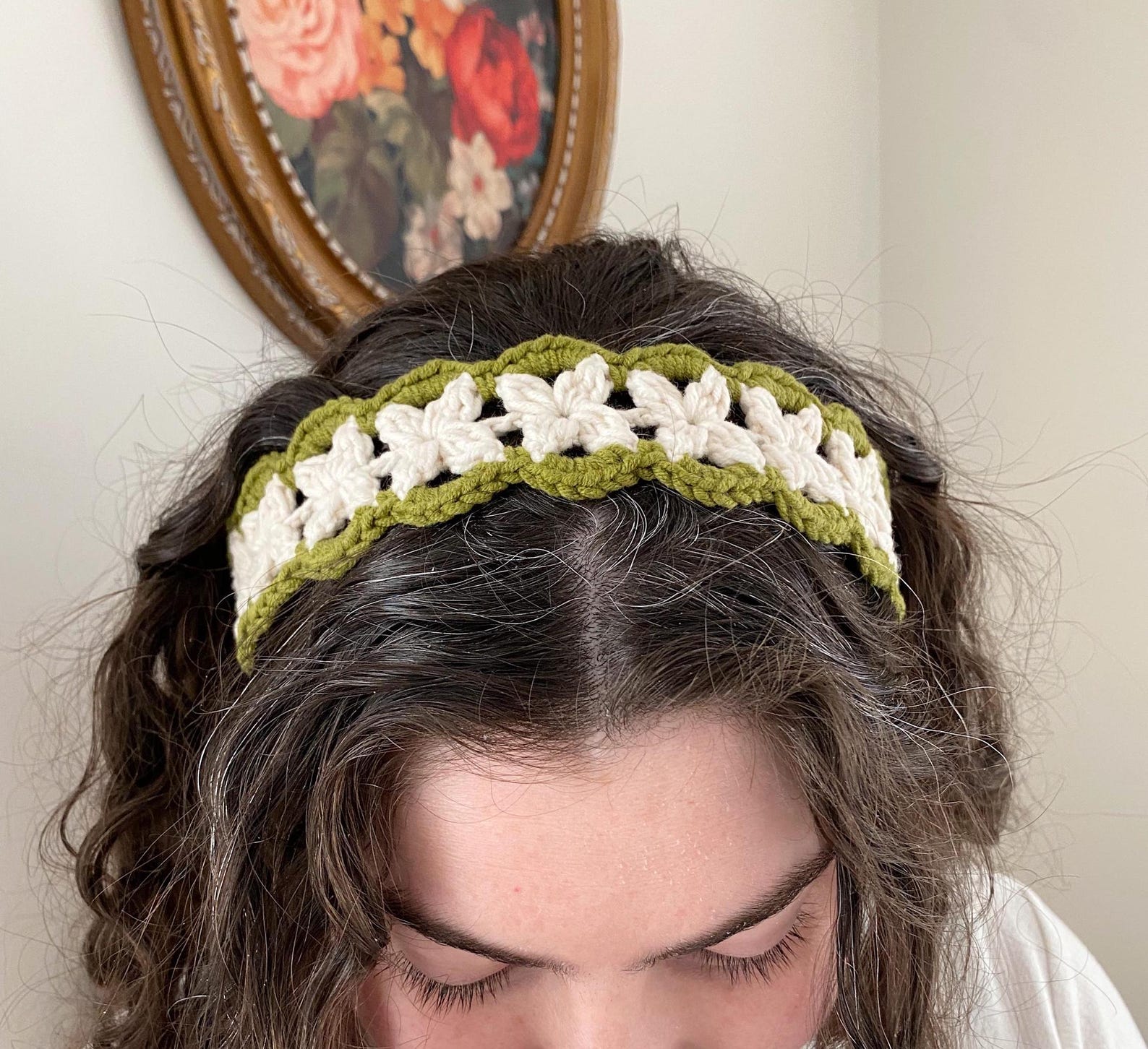 Crochet Flower Boho Headband - Handmade - Etsy