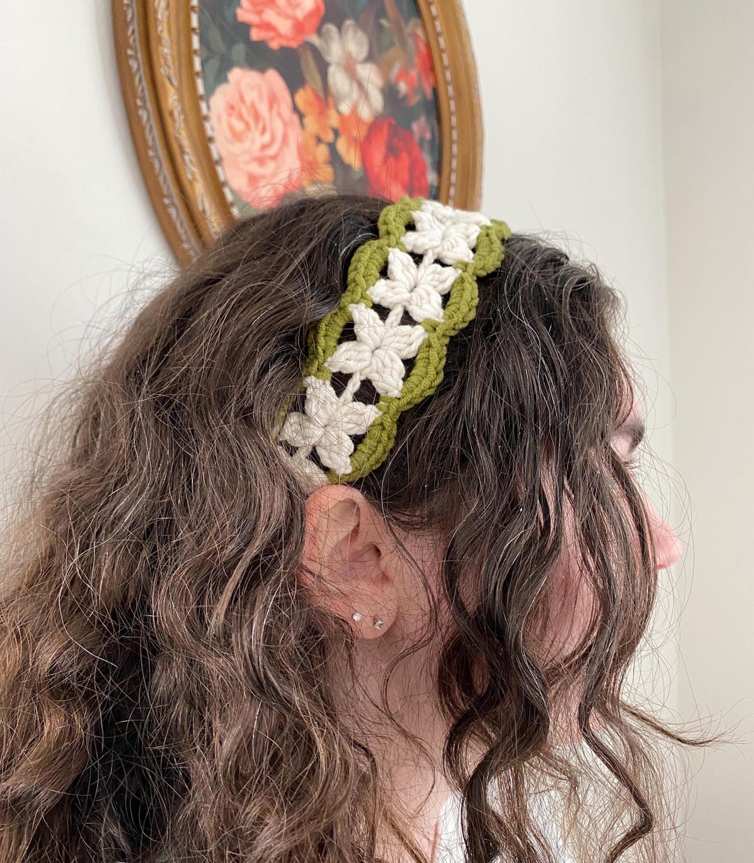Crochet Flower Boho Headband - Handmade - Etsy