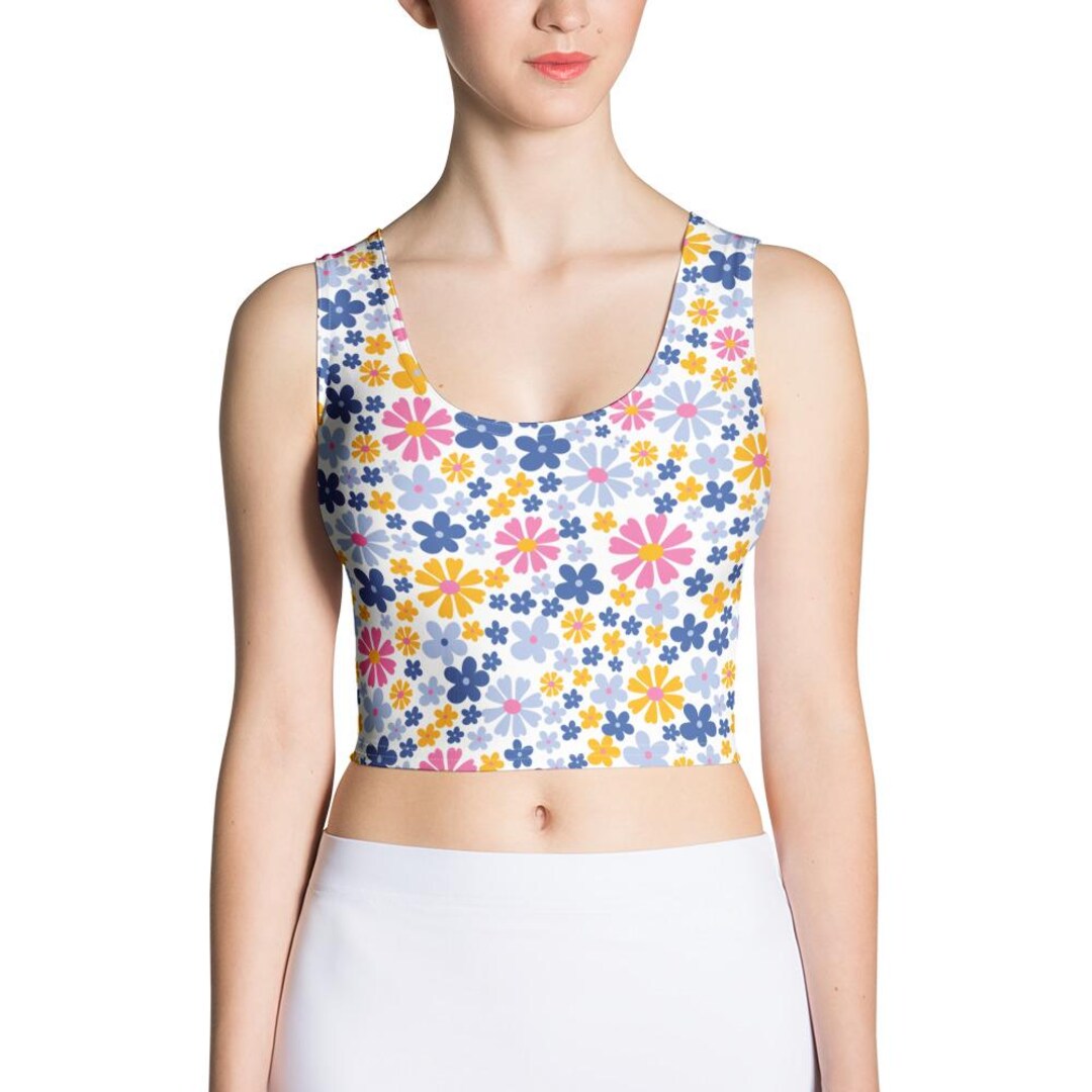 Colorful Flowers / Crop Top - Etsy