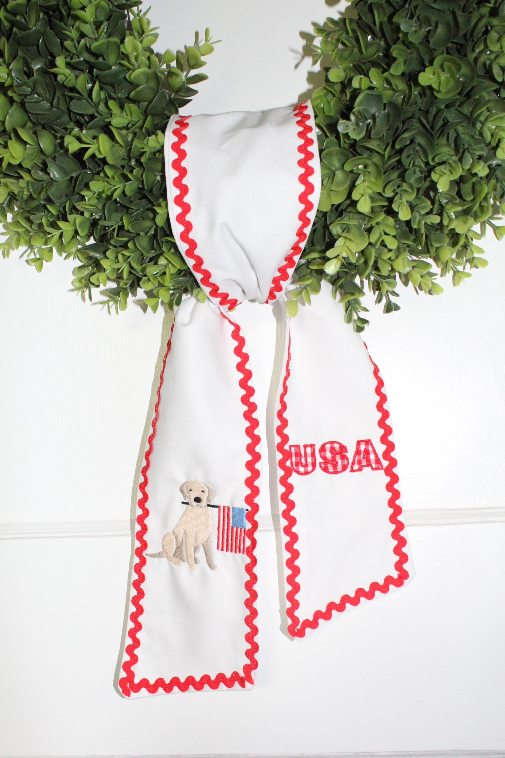 Patriotic Ric-rac Applique Wreath Sash - Etsy