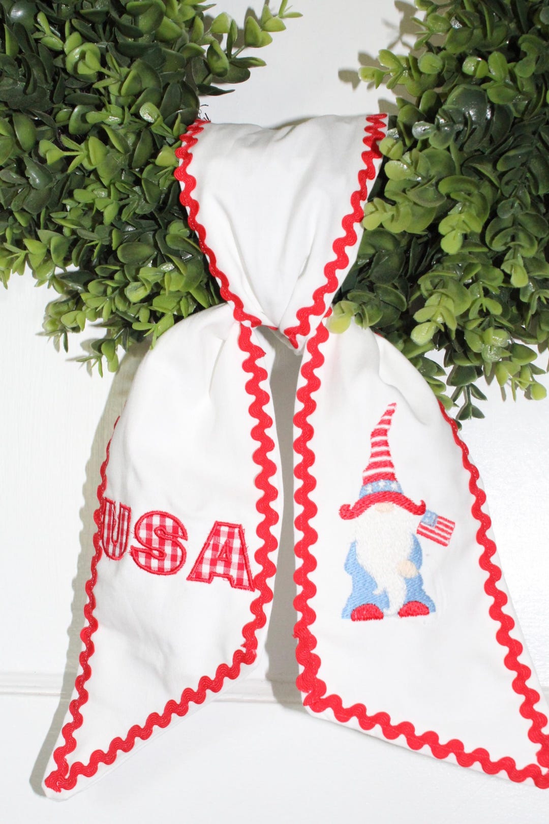 Patriotic Ric-rac Applique Wreath Sash - Etsy
