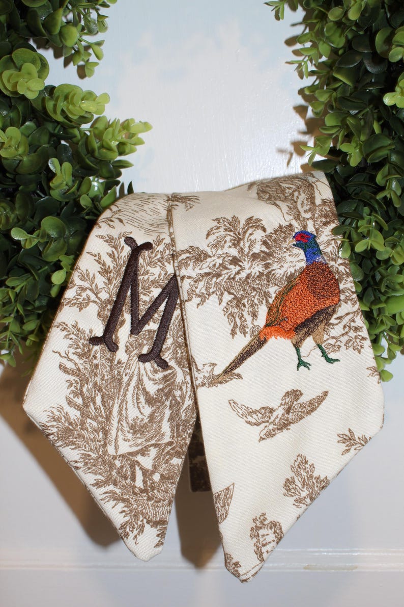 Brown Toile Wreath Sash - Etsy