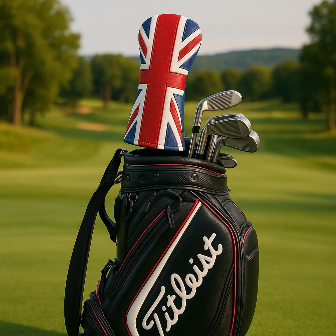 Union Jack Golf Driver Head Cover: Faux Leather, Embroidered UK Flag - Etsy