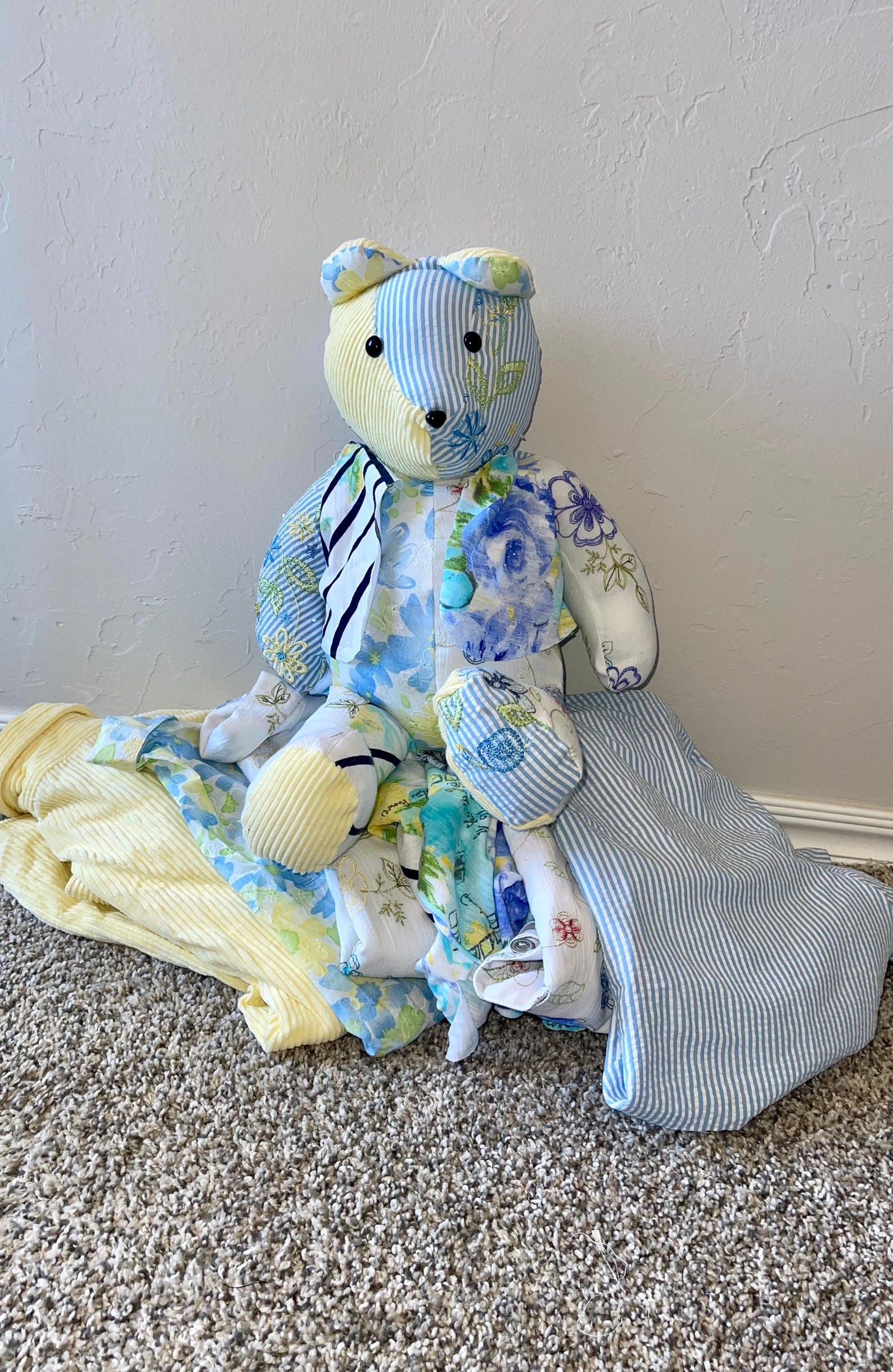 Memory Teddy Bear, Handmade Keepsake Made With Clothing From a Loved ...