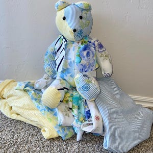Memory Teddy Bear, Handmade Keepsake Made With Clothing From a Loved ...