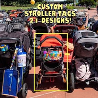 Custom Stroller Tag Magic Mouse Theme Park Stroller Family Name Tag ...