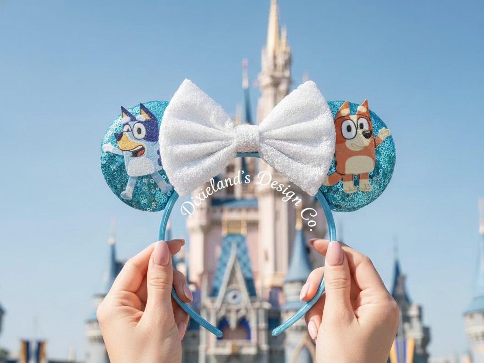 Bingo Bluey Aussie Magical Place Theme Park Mickey Headband Minnie Bow ...