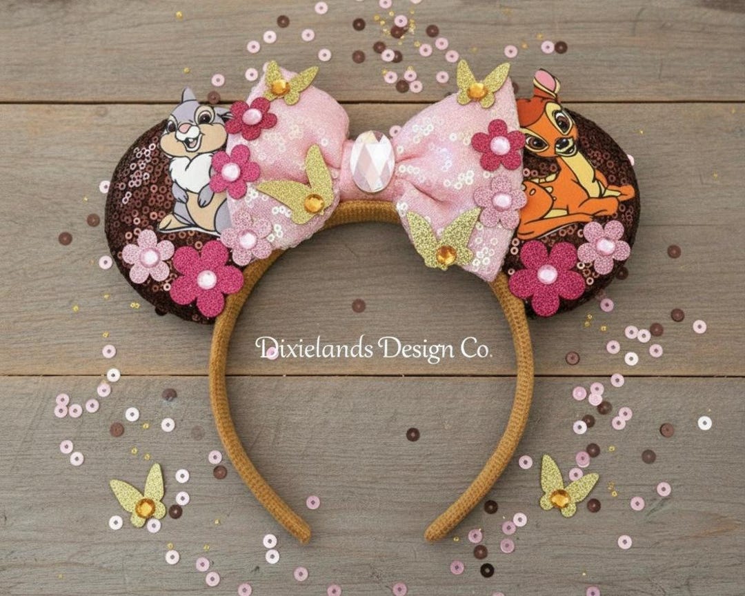 Deer Bambi Woodland Friends Magical Place Mickey Ears Mouse Minnie Bow ...