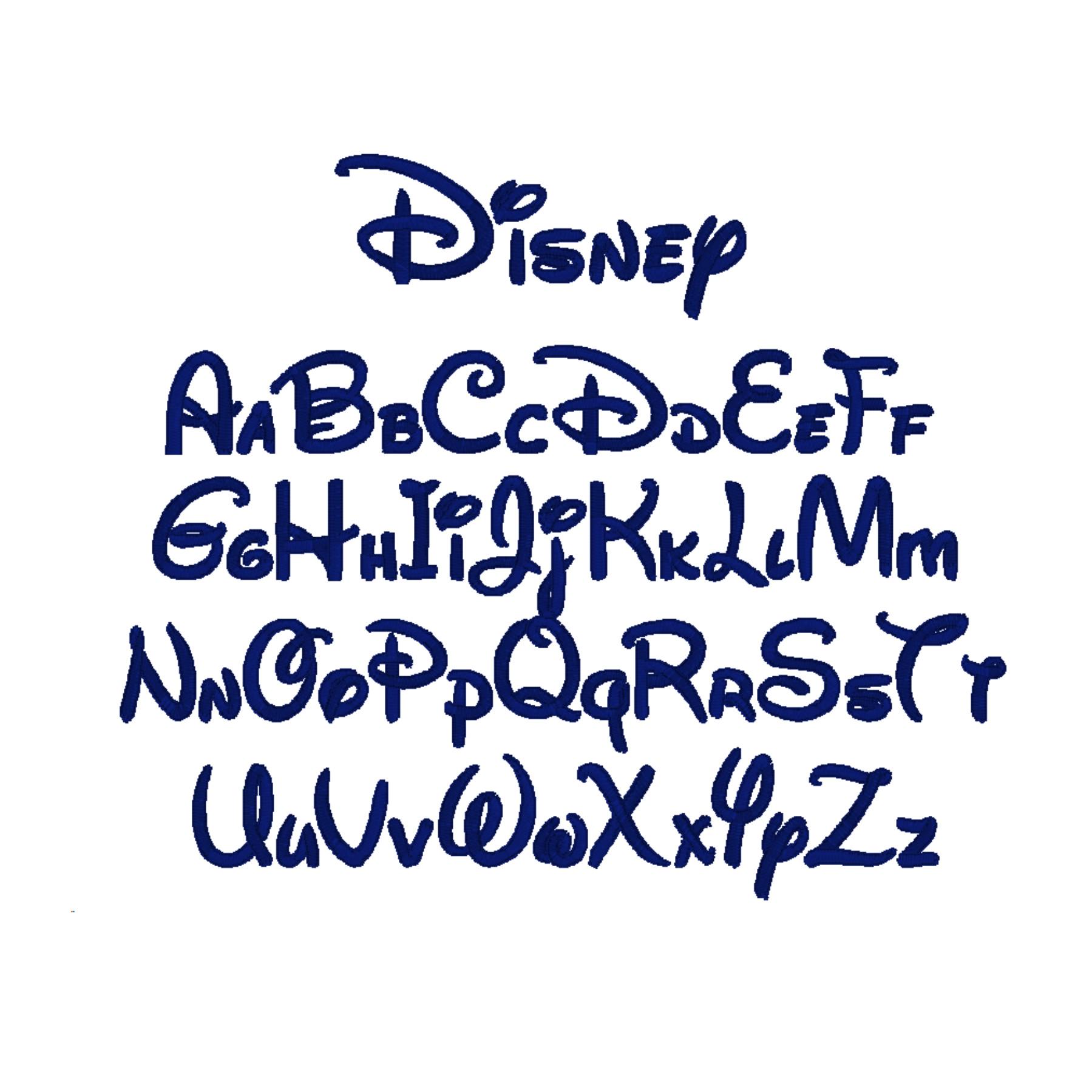 Disney Monogram Embroidery Font DST Font Format PES Font BX Font Format ...