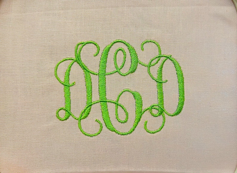 Custom Vine Monogram Embroidery Font: DST, PES Formats (digital ...