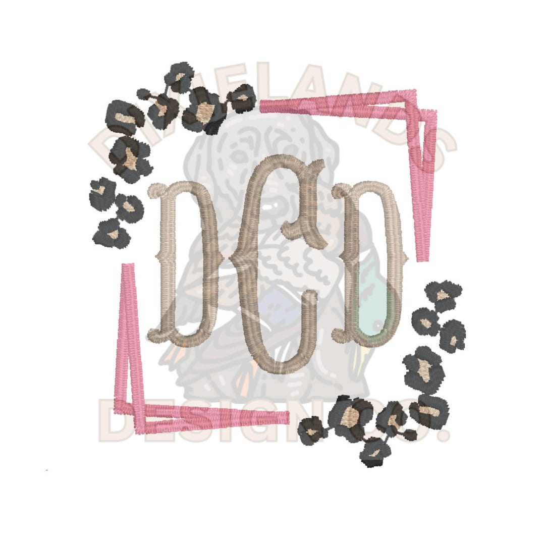 Leopard Fishtail Monogram Embroidery Font Bundle (PES, BX, DST) - Etsy