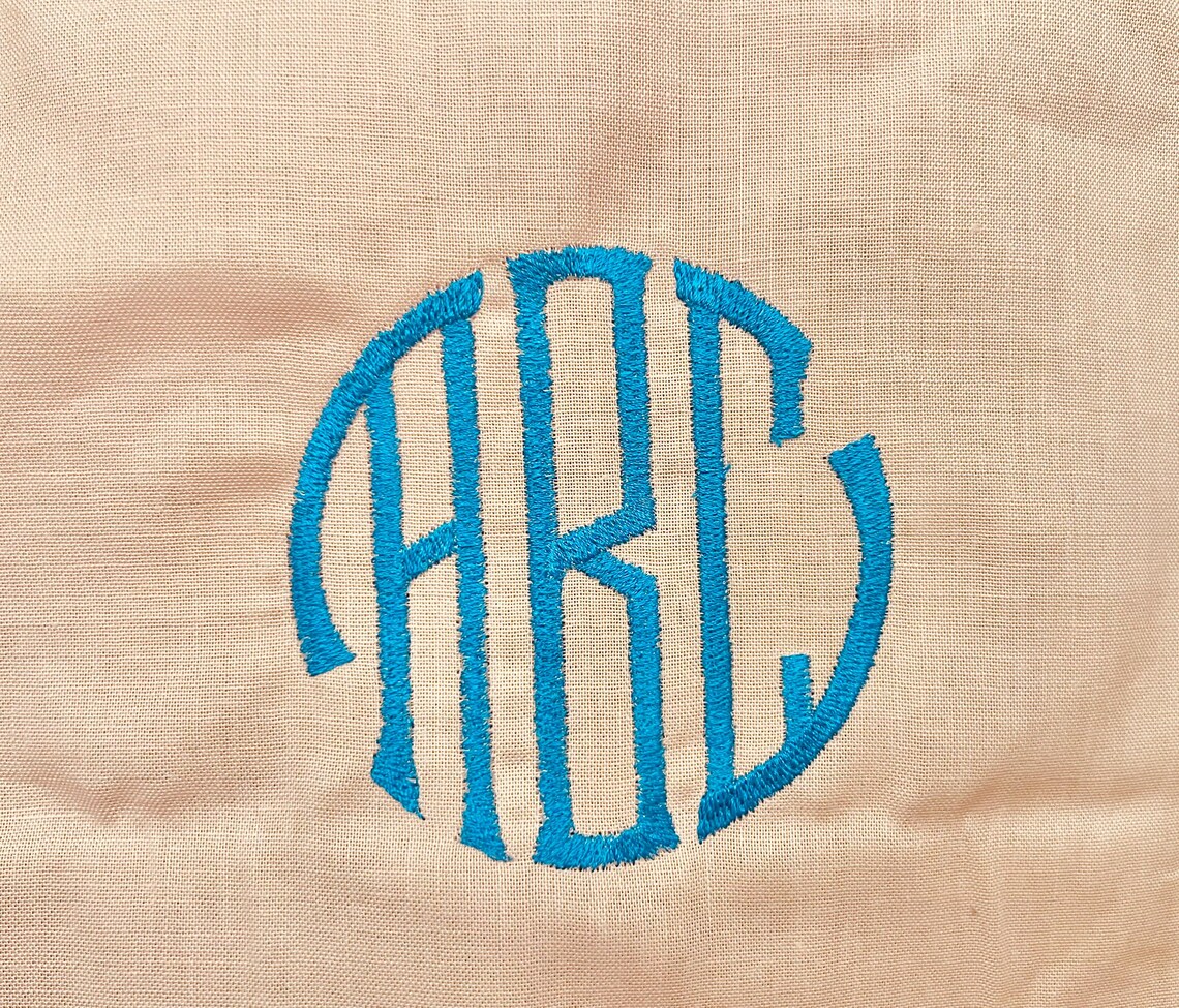 Custom Circle Seal Monogram Embroidery Font: DST, PES Formats (digital ...