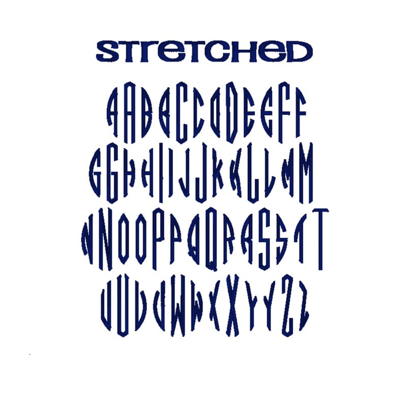 Stretched Oval Monogram Embroidery Font Bundle: DST, PES, BX Formats ...
