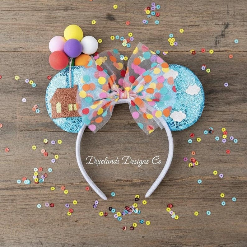 Up Carl Elle Ballons Magical Place Mickey Ears Mouse Minnie Bow ...