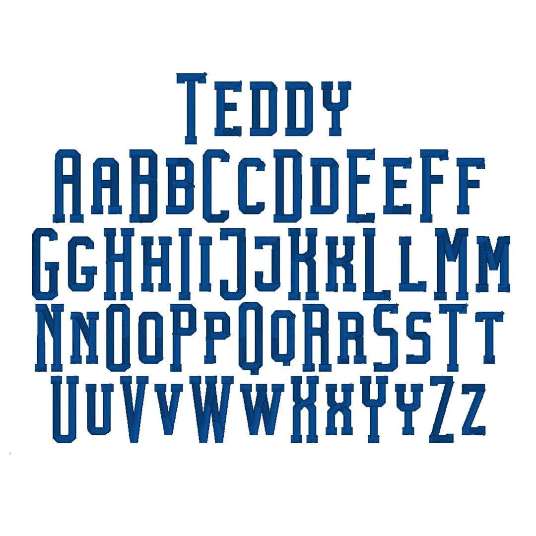 Teddy Bear Monogram Embroidery Font Bundle: DST, PES, BX Formats (1-2 ...