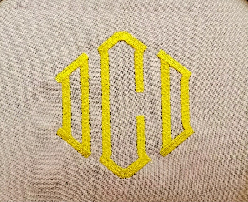 Custom Diamond Monogram Embroidery Font: DST, PES Formats (digital ...