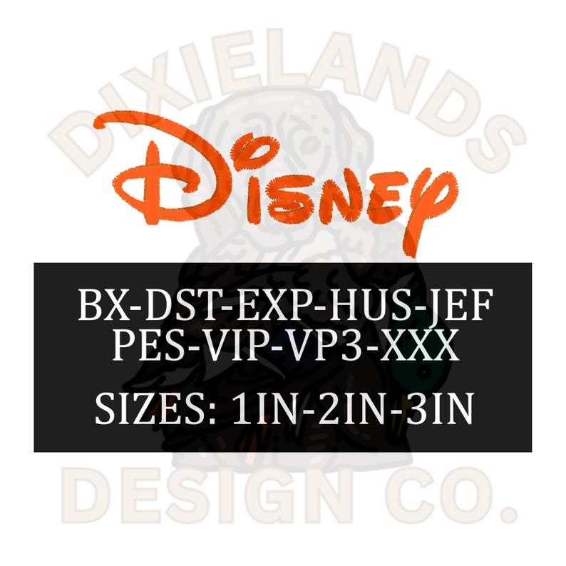 Disney Monogram Embroidery Font DST Font Format PES Font BX Font Format ...