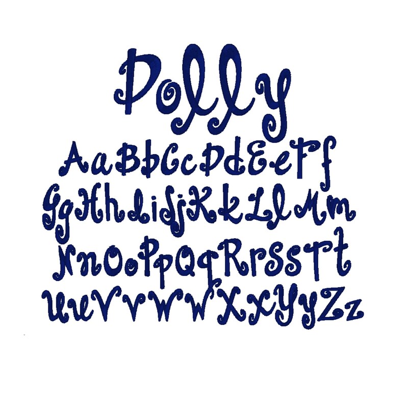 Custom Dolly Monogram Embroidery Font: DST, PES Formats (digital ...