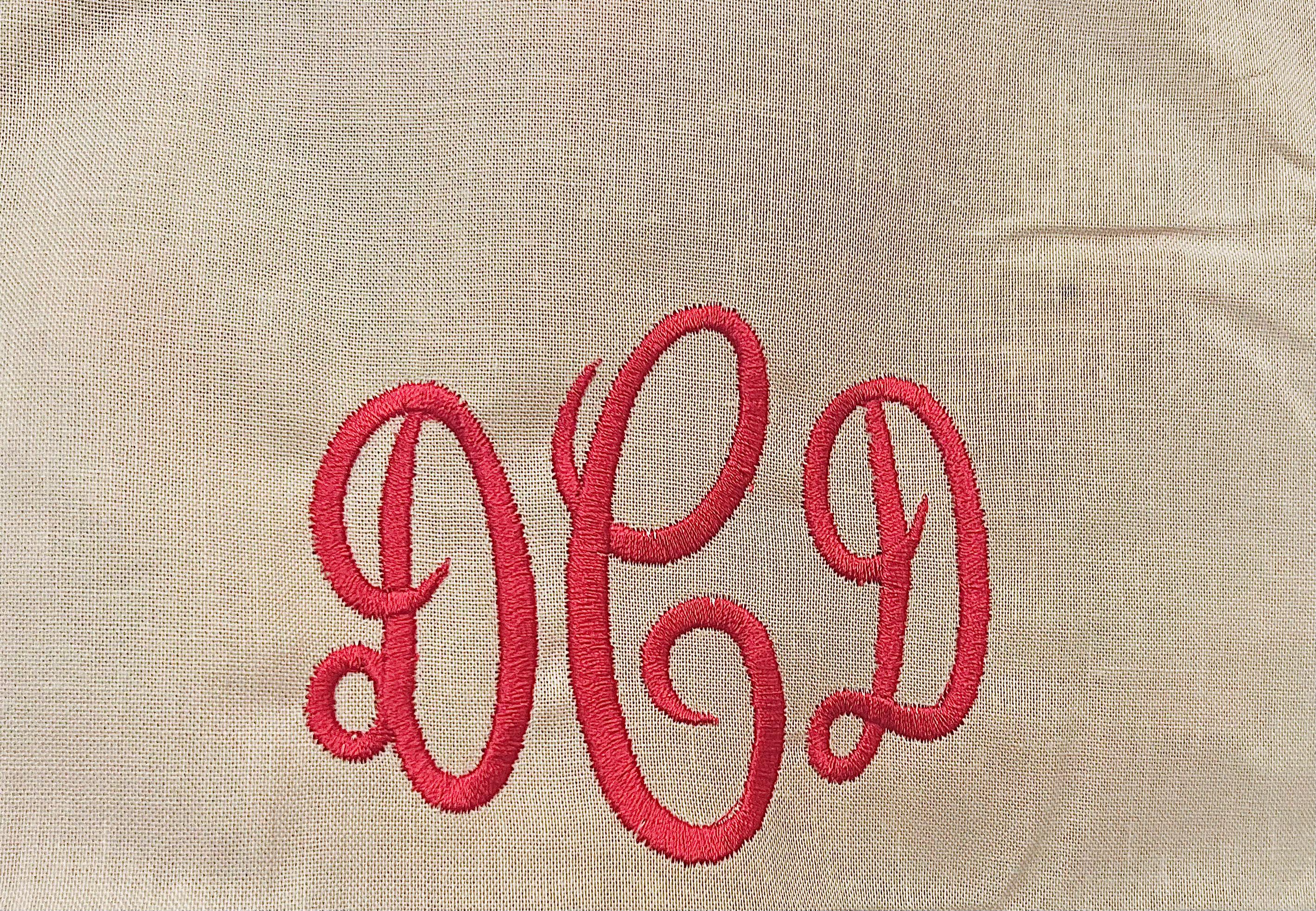 Custom Classic Monogram Embroidery Font: DST, PES (digital Download) - Etsy