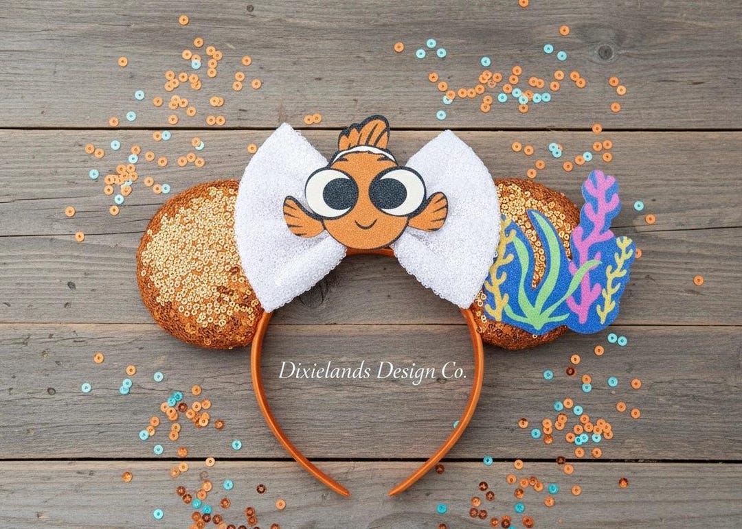 Nemo Dory Finding Fish Magical Place Mickey Ears Mouse Minnie Bow ...