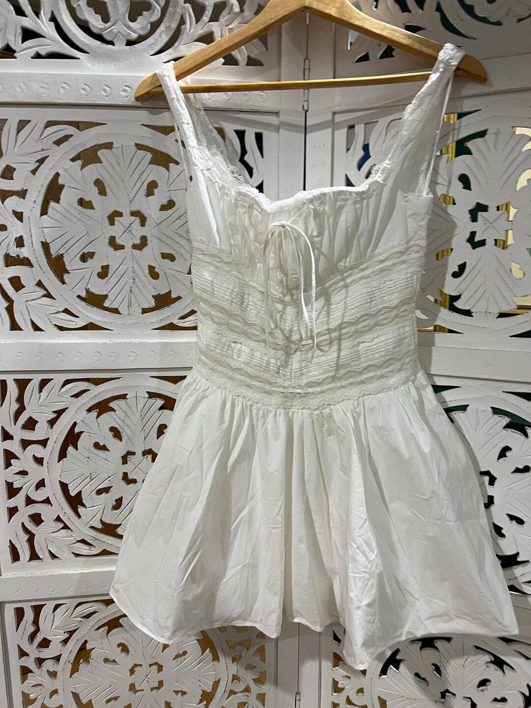 House of CB Tiffani White Lace Trim Mini Dress Size S Small - Etsy
