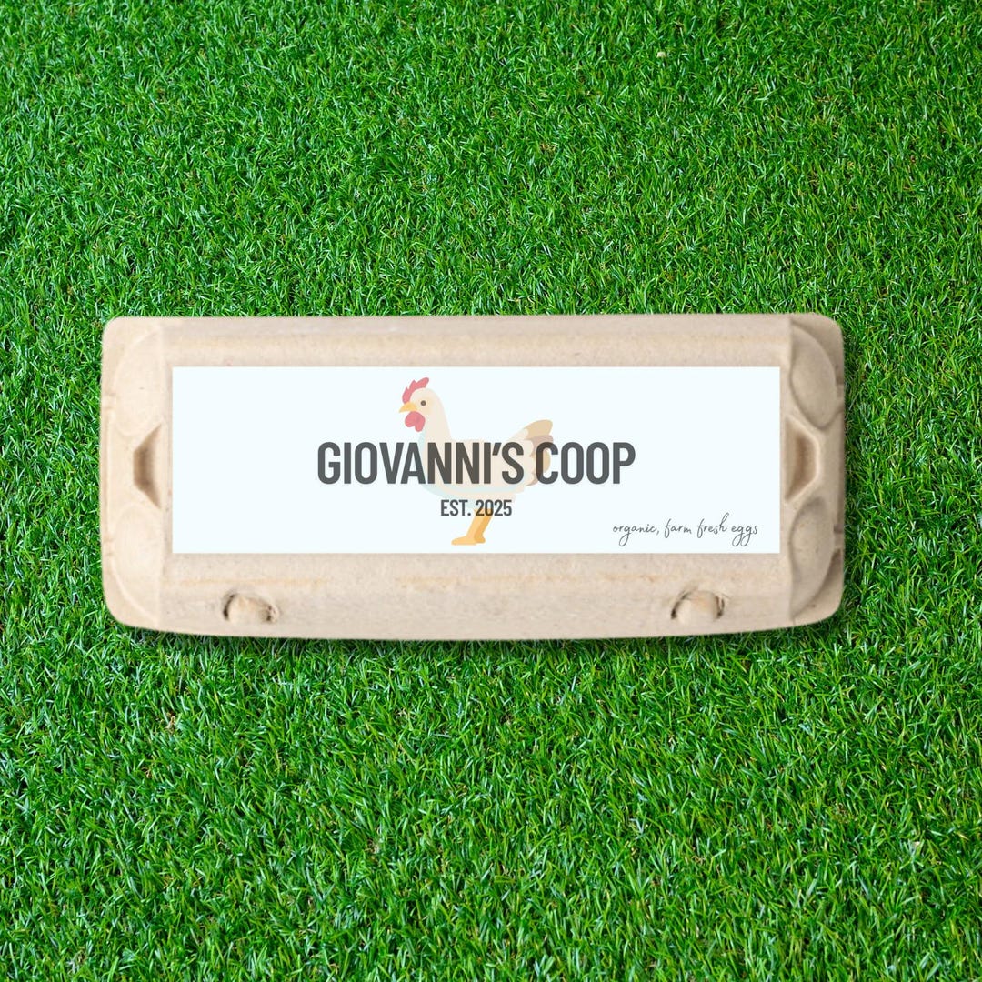 Customized Egg Carton Label – Personalized Farm Fresh Eggs Sticker ...