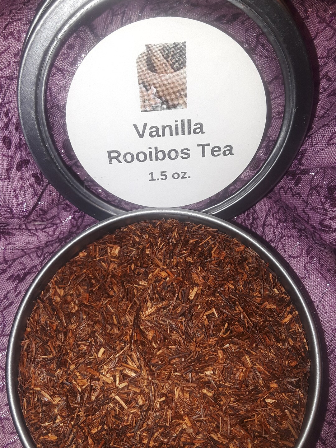 1.5 Oz. Vanilla Rooibos Tea in Magnetic Tin - Etsy