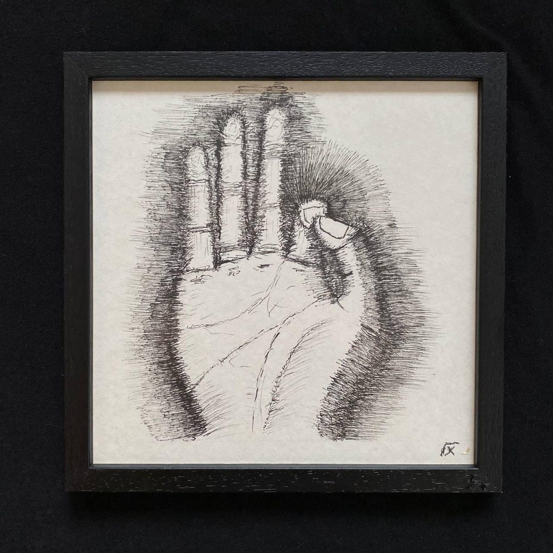 Original Ink Drawing, Black and White Art, Minimalist Decor, Meditative ...