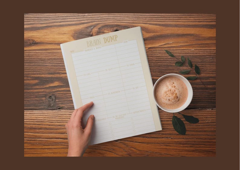 Editable ADHD Brain Dump Printable: Daily Planner, Canva Template (US ...