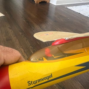 Rare Vintage Huge Size "gunther Flugspiele" Flying GLIDER Airplane Made ...