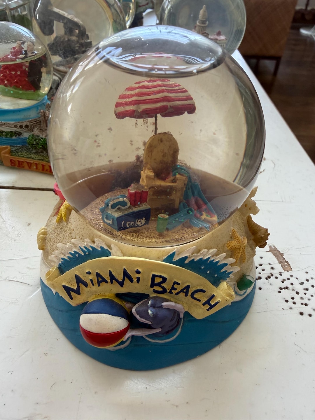 Vintage Miami Beach Snow Globe - Etsy