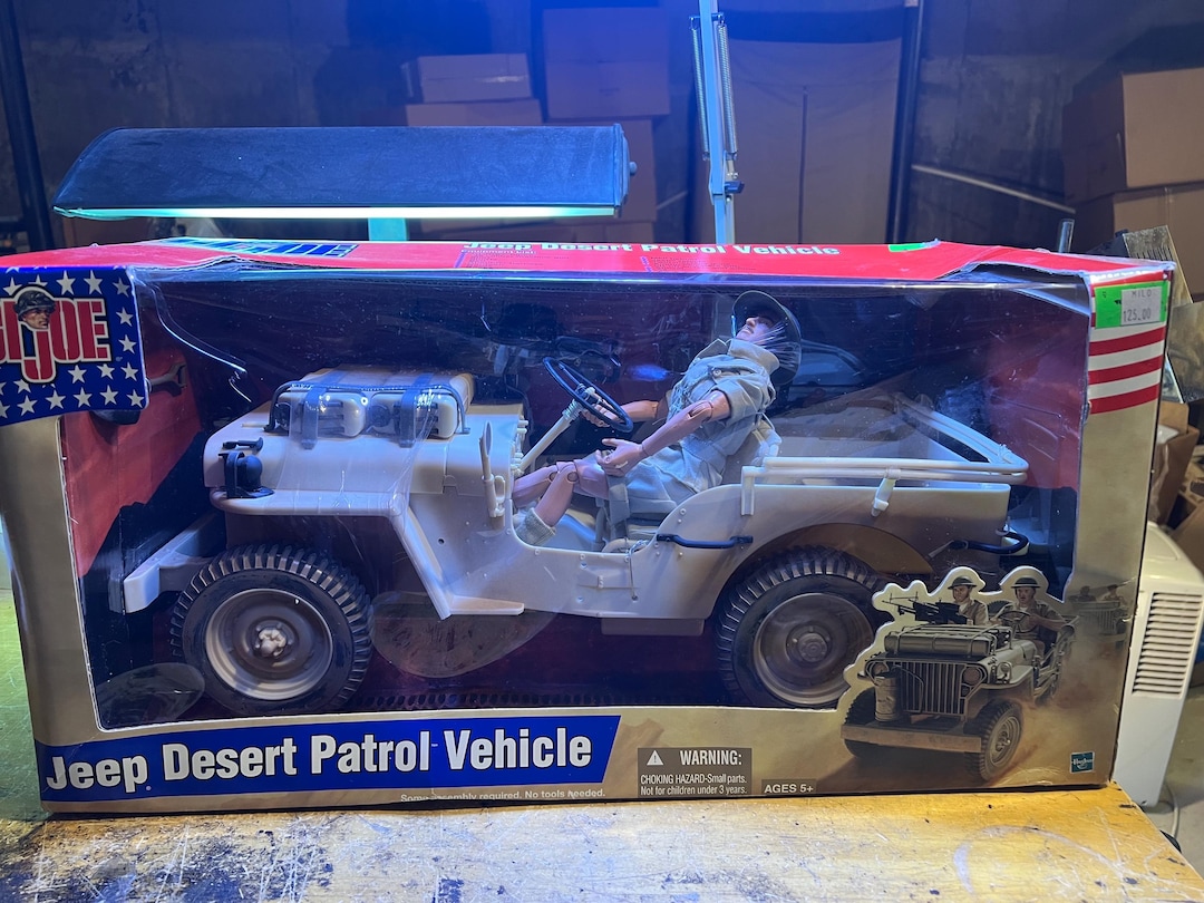 G.I. Joe Jeep Desert Patrol Vehicle 20” W/action Figure - NIB - Etsy
