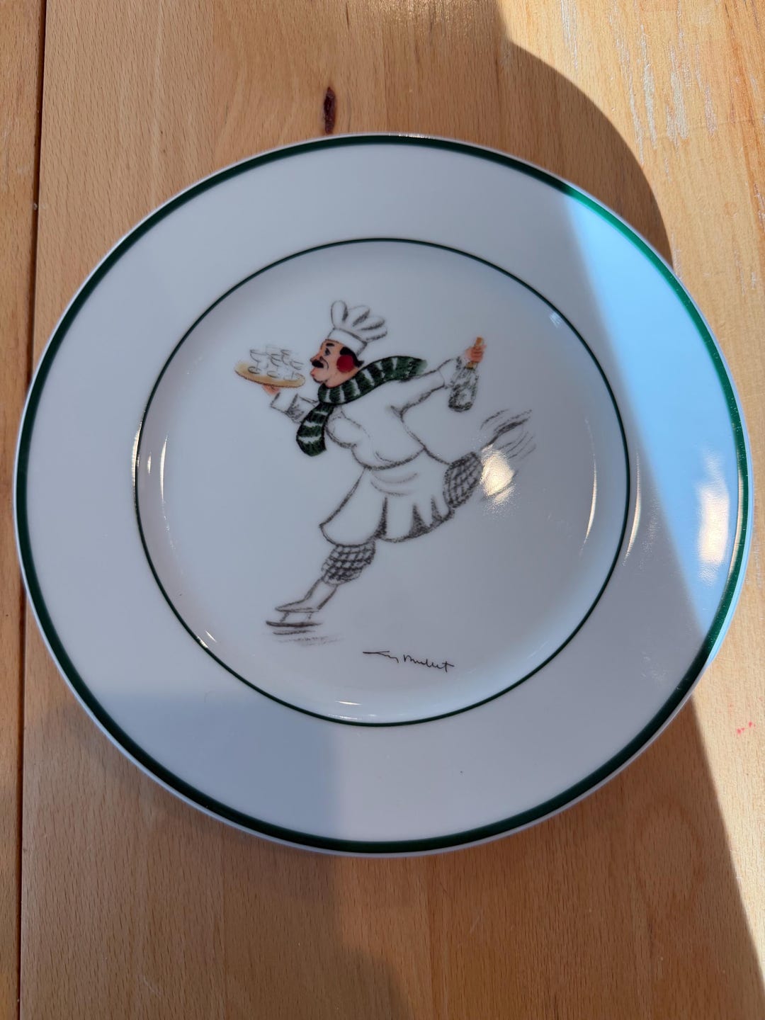 Guy Buffet Skating Chef Plate 8.5” Signed - Etsy